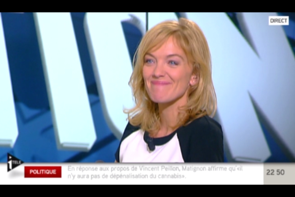 vuesalatele: [2012 10 15] MAYA LAUQUE - I>TELE - LA GRANDE EDITION @22H30