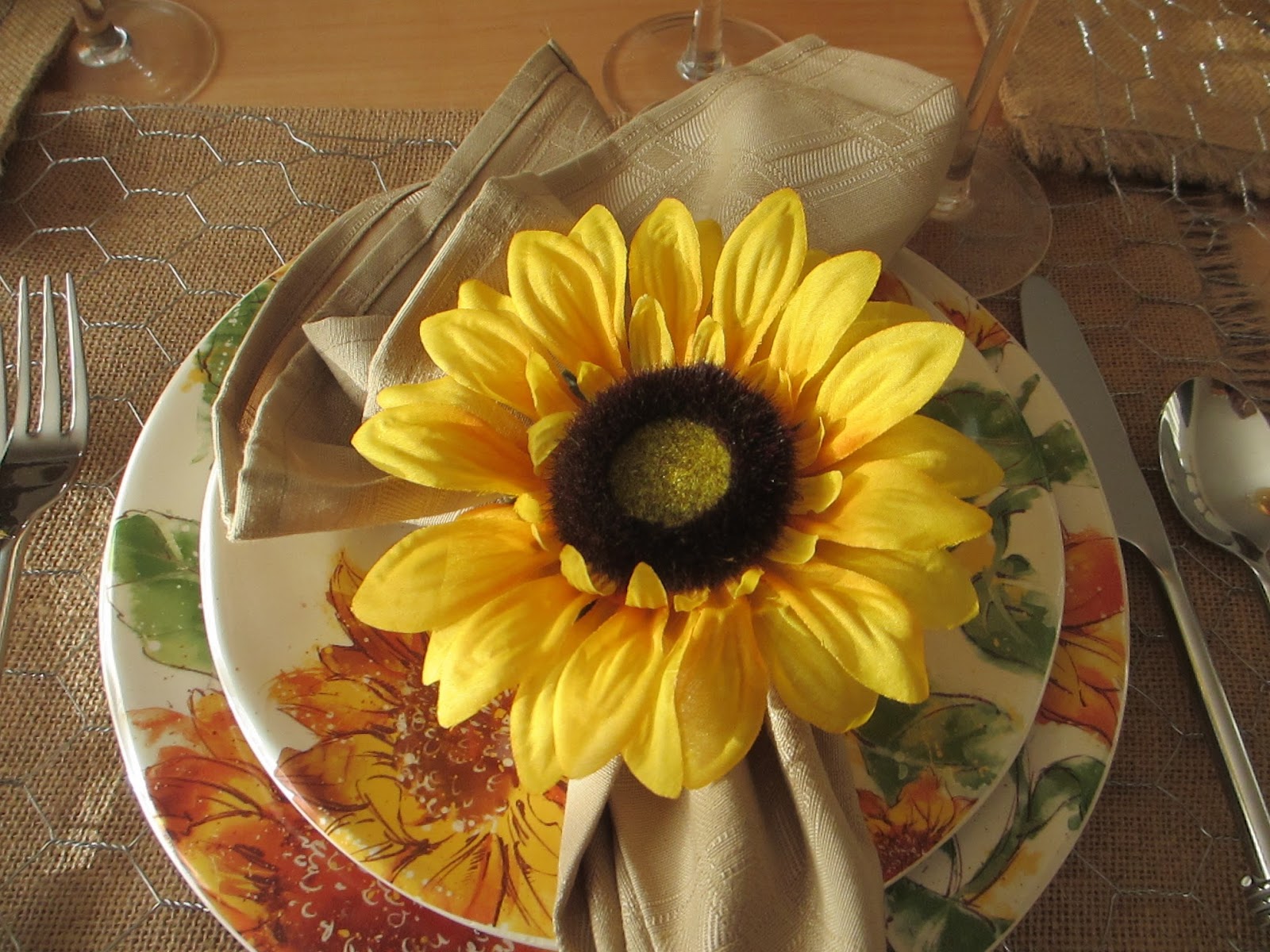 The Welcomed Guest: Sunflowers and Amber Table