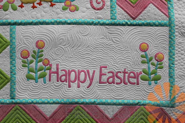 Piece N Quilt: Easter Quilt - Custom Machine Quilting by Natalia Bonner