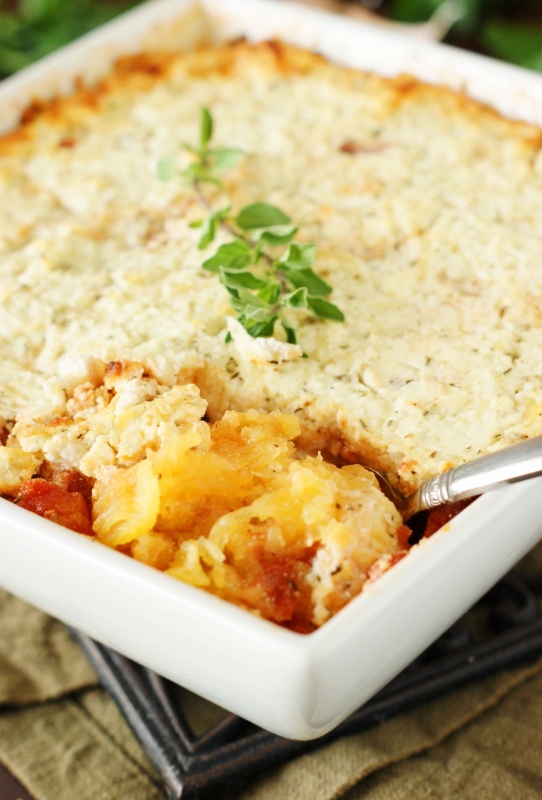 Baked Spaghetti Squash Gratin | The Kitchen is My Playground