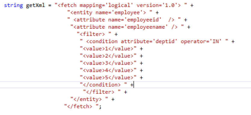 My experience with .NET: Dyanmic CRM - Retrieve multiple values with IN ... My experience with .NET: Dyanmic CRM - Retrieve multiple values with IN ...
