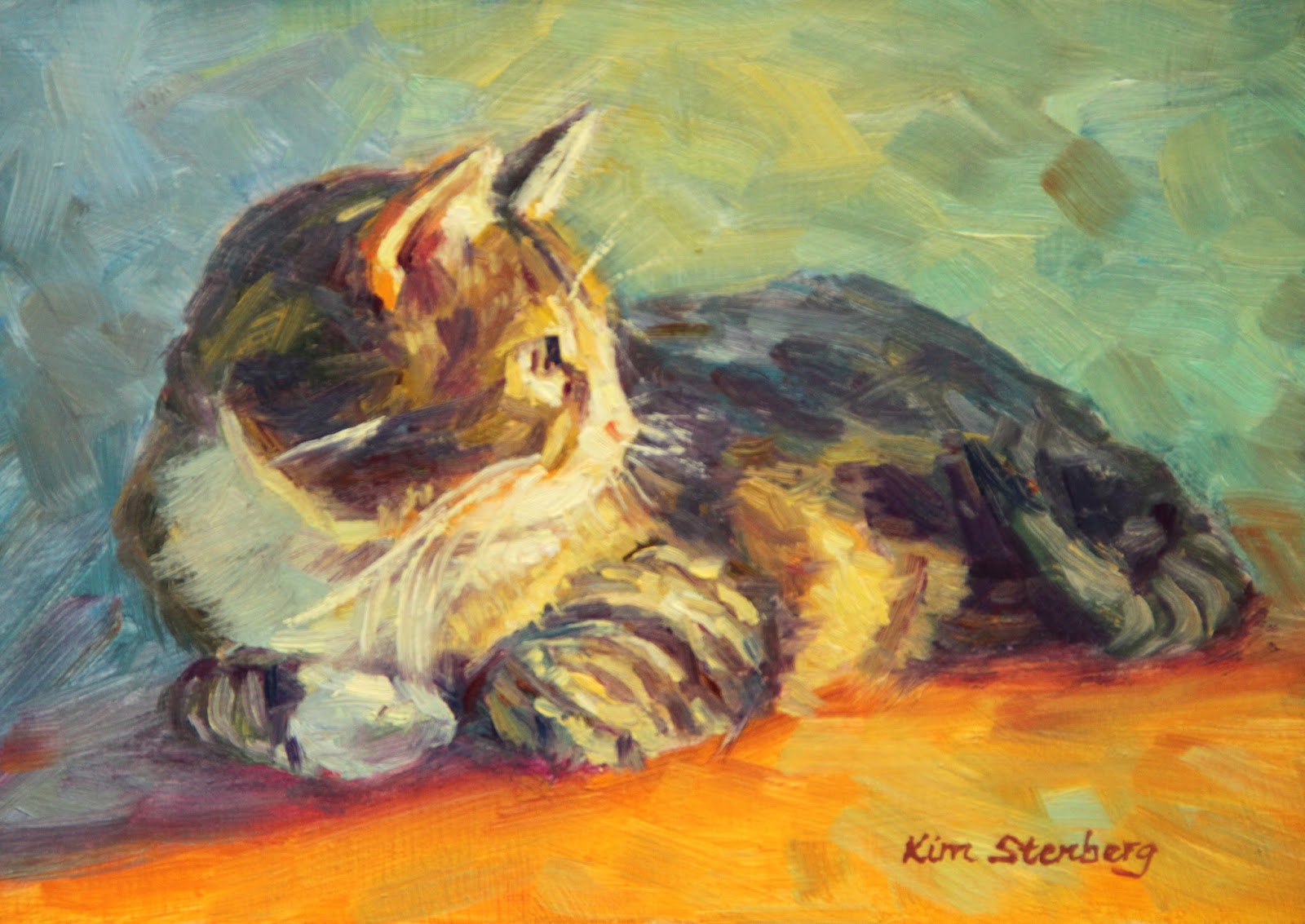 Kim Stenberg's Painting Journal: "Merchant" (oil on linen; 5" x 7") sold