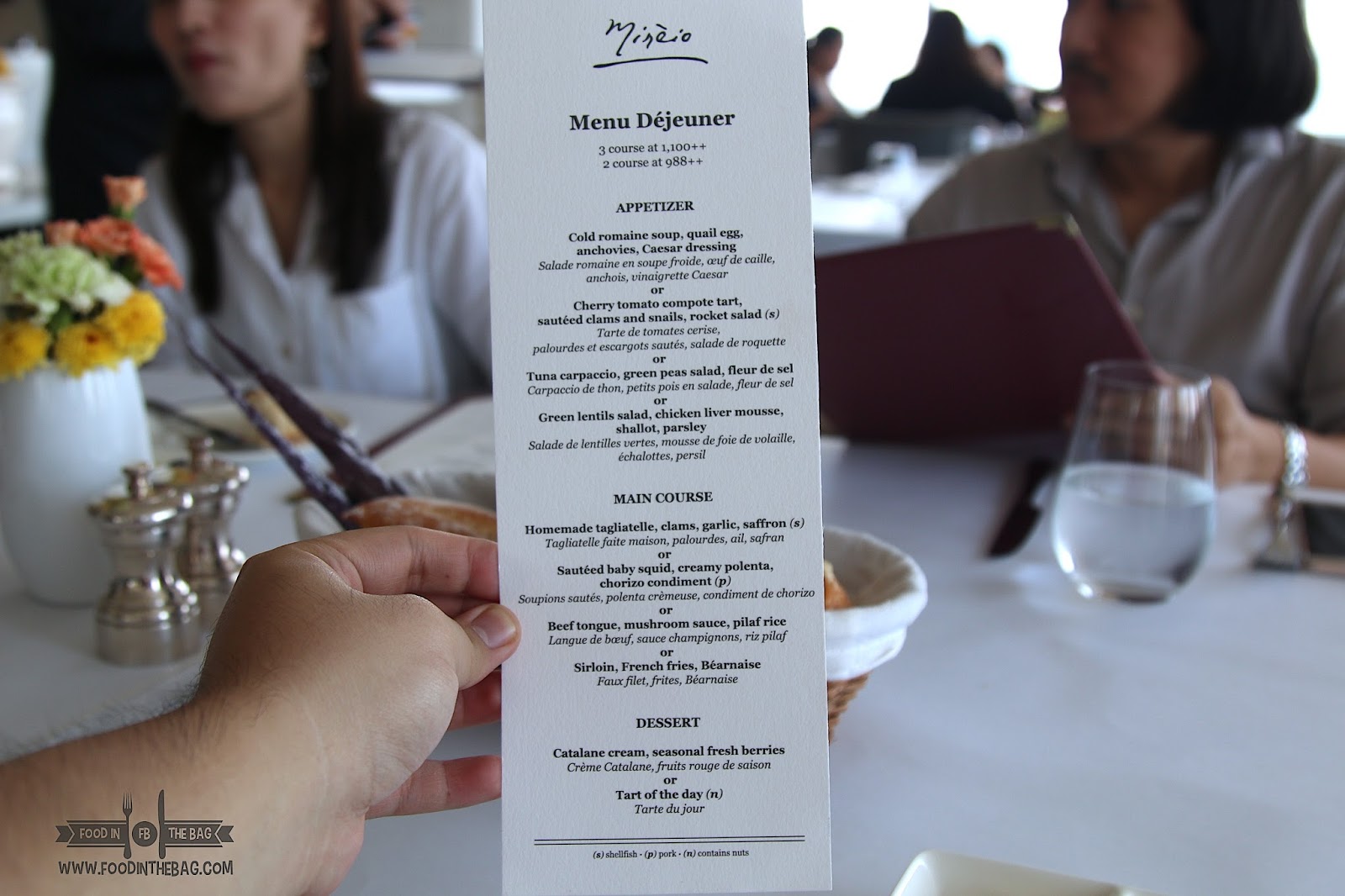 MIREIO: TO HAVE LUNCH AT RAFFLES HOTEL MAKATI | Food In The Bag