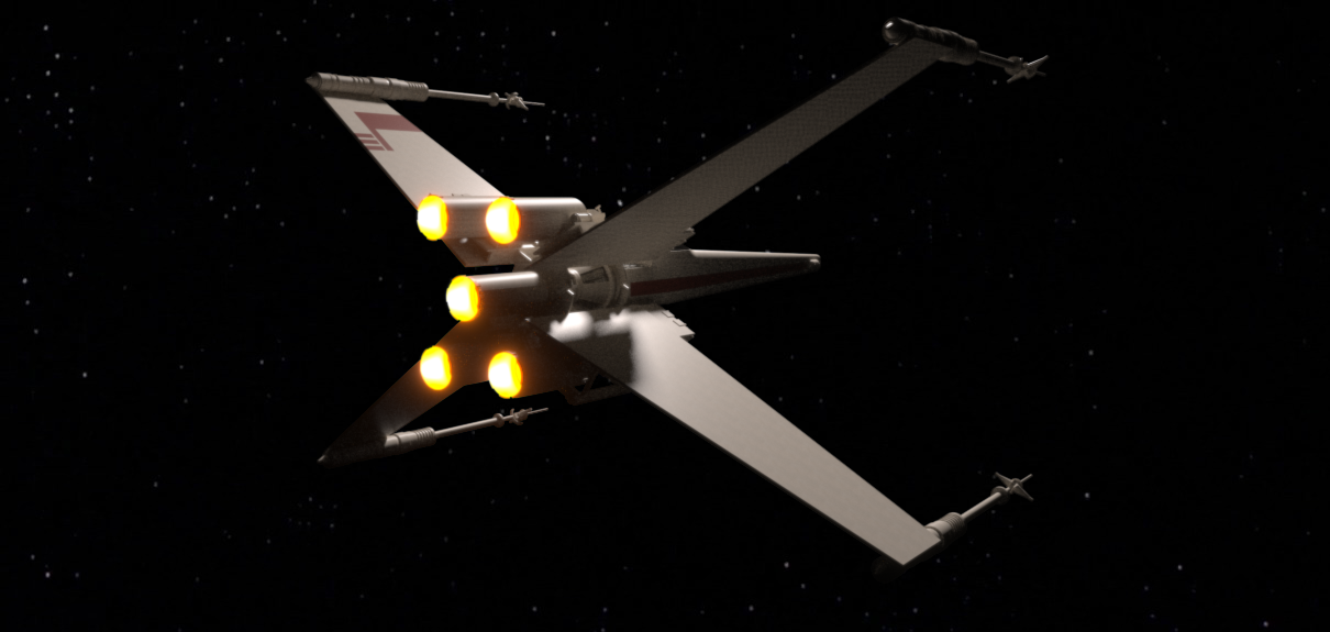 Stinson's All Things Star Wars Blog: Colin Cantwell X-wing concept model