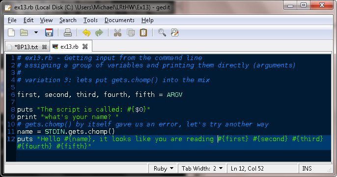 Testhead Exercise 13 Parameters Unpacking Variables Learn Ruby The