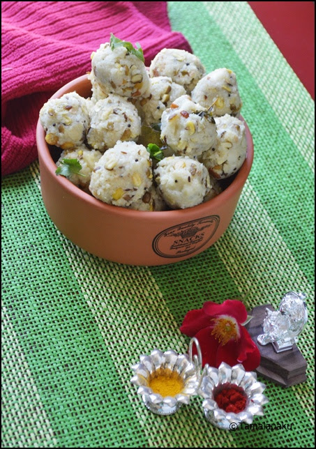 Steamed Little Millet Dumplings ~ Tamalapaku