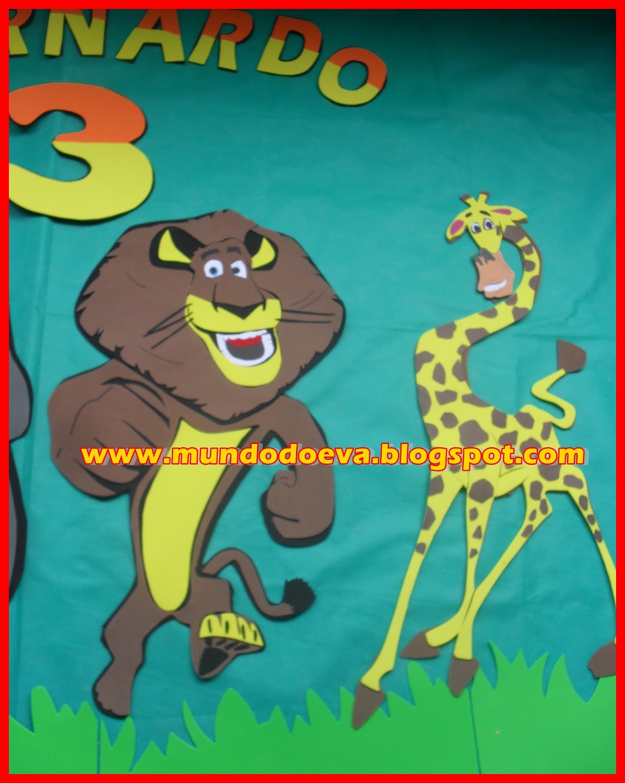 Mundo do Eva : MADAGAR PAINEL PARA FESTA EM E.V.A