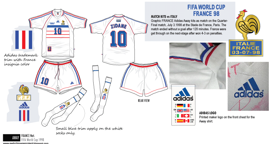 Football teams shirt and kits fan: France FIFA World Cup 1998 Kits Part 3