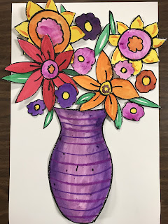 Elements of the Art Room: 3rd grade Spring Flowers