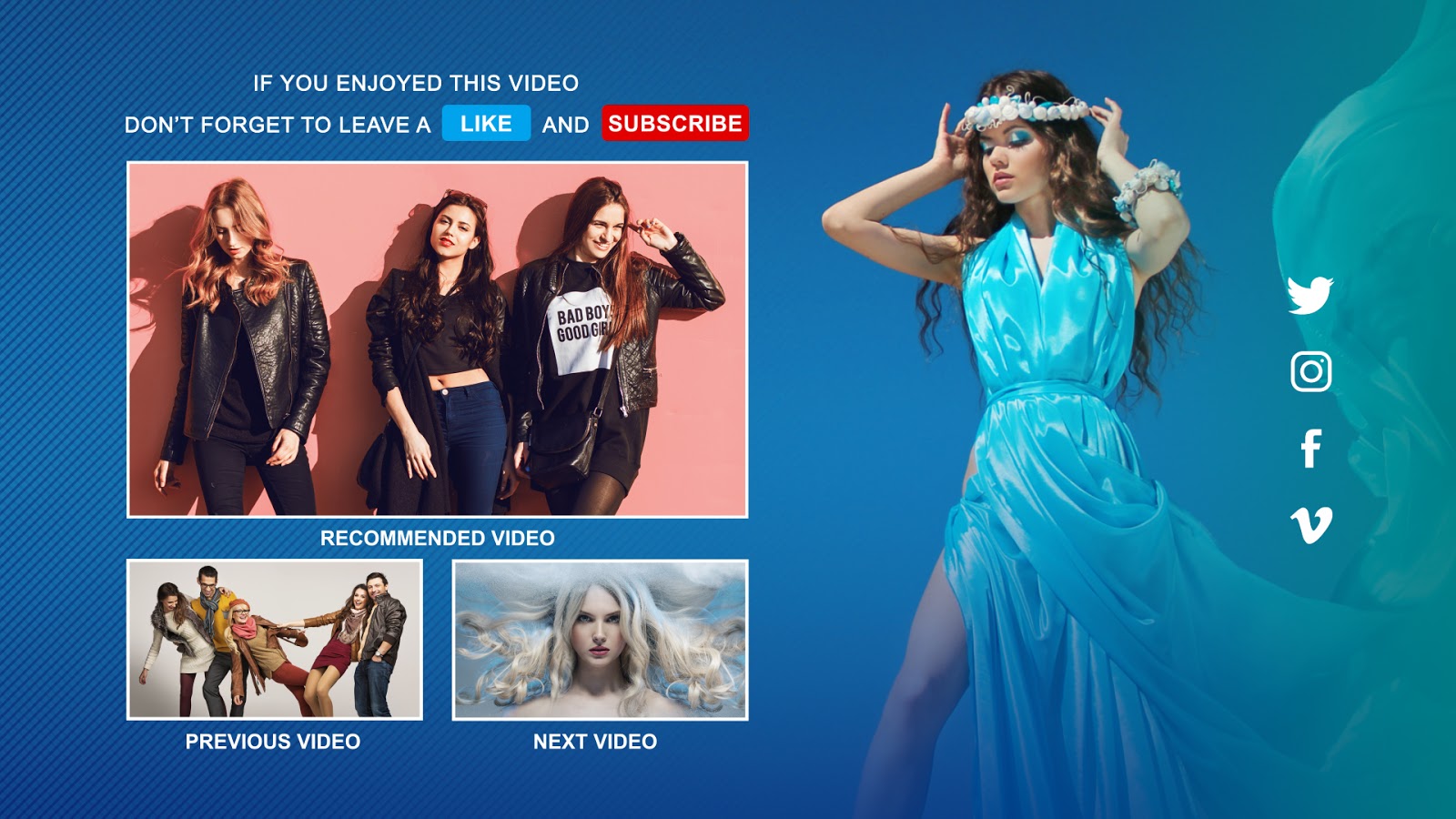 AE FULLPACK Youtube Channel End Screen AE Template - LEGACY VFX