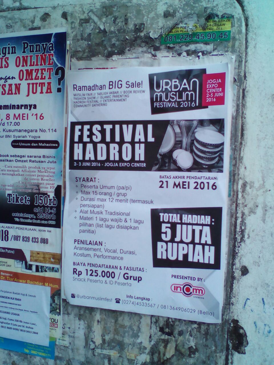 Review Dan Dokumentasi Tempel Poster Festival Hadroh Jogja Expo ...