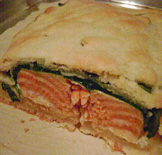 Jo and Sue: Salmon In Pastry with White Wine Sauce