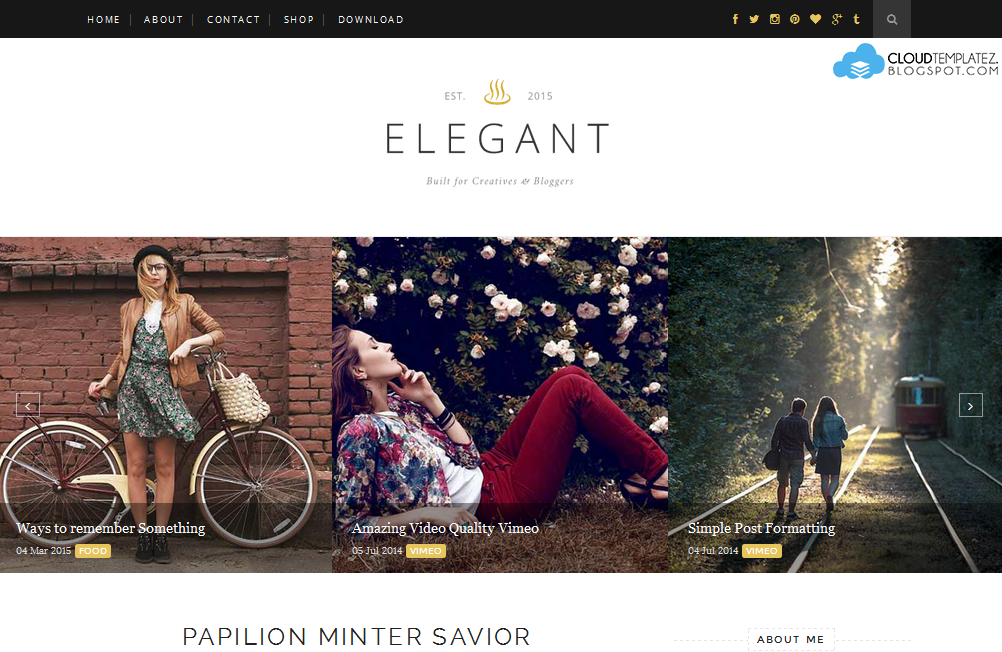 Elegant Clean Blogger Template - Cloud Templatez - All Free Templates
