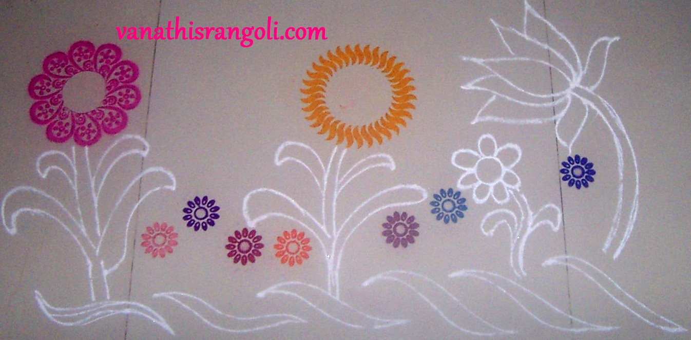 Vanathi's Rangoli / Kolangal: "Happy Beautiful Rainy Day" Rangoli ...