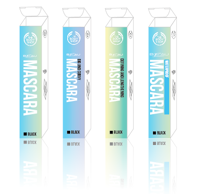 DESIGN PRACTICE: Final Mascara packaging designs and their nets