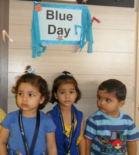 On the top of the World...: Blue Day Celebration at WIS, Udaipur