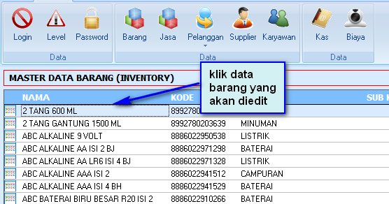 Aplikasi Kasir Minimarket: CARA INPUT DATA BARANG PADA SOFTWARE RETAIL ...