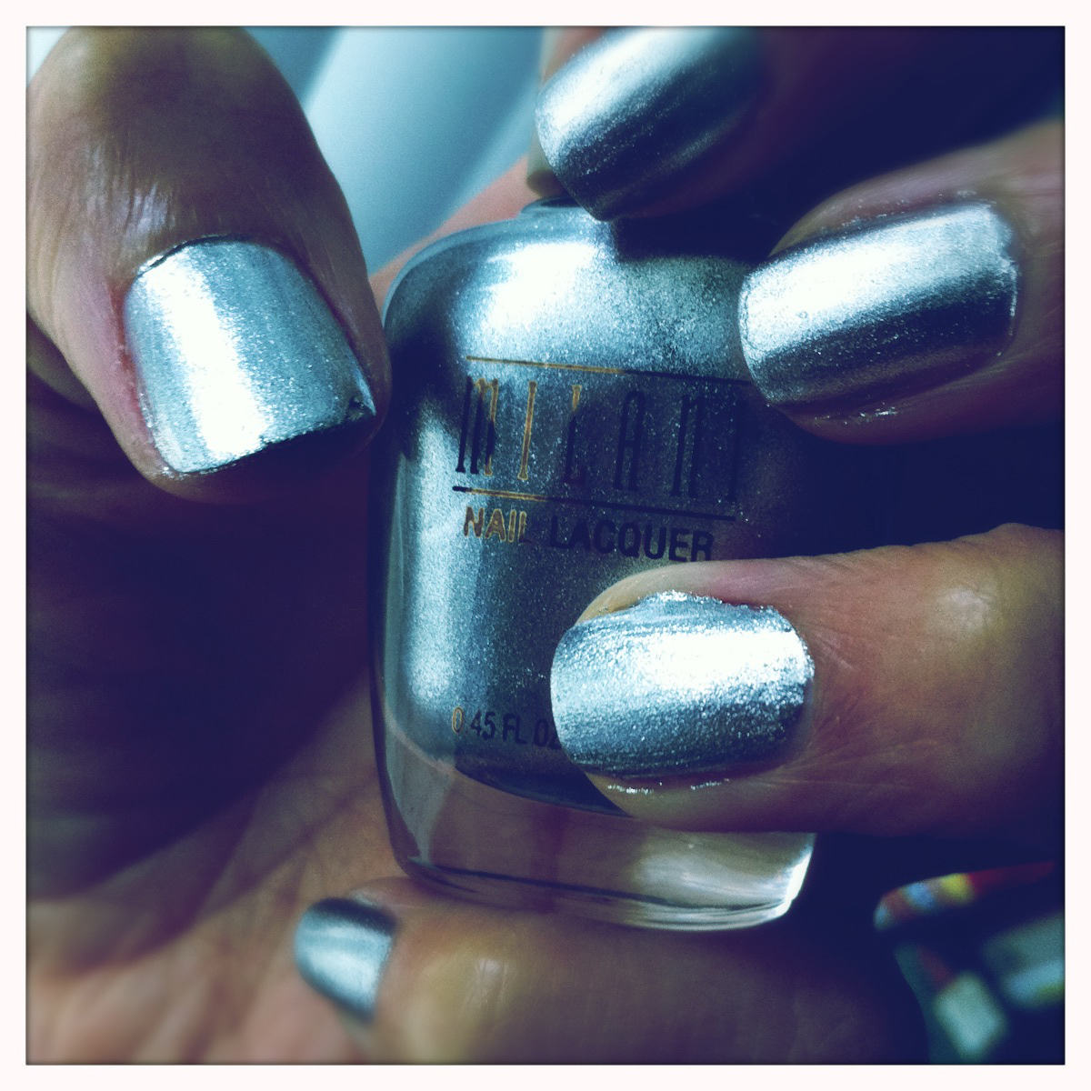 Quick Beauty Post..Metallic Silver Nails