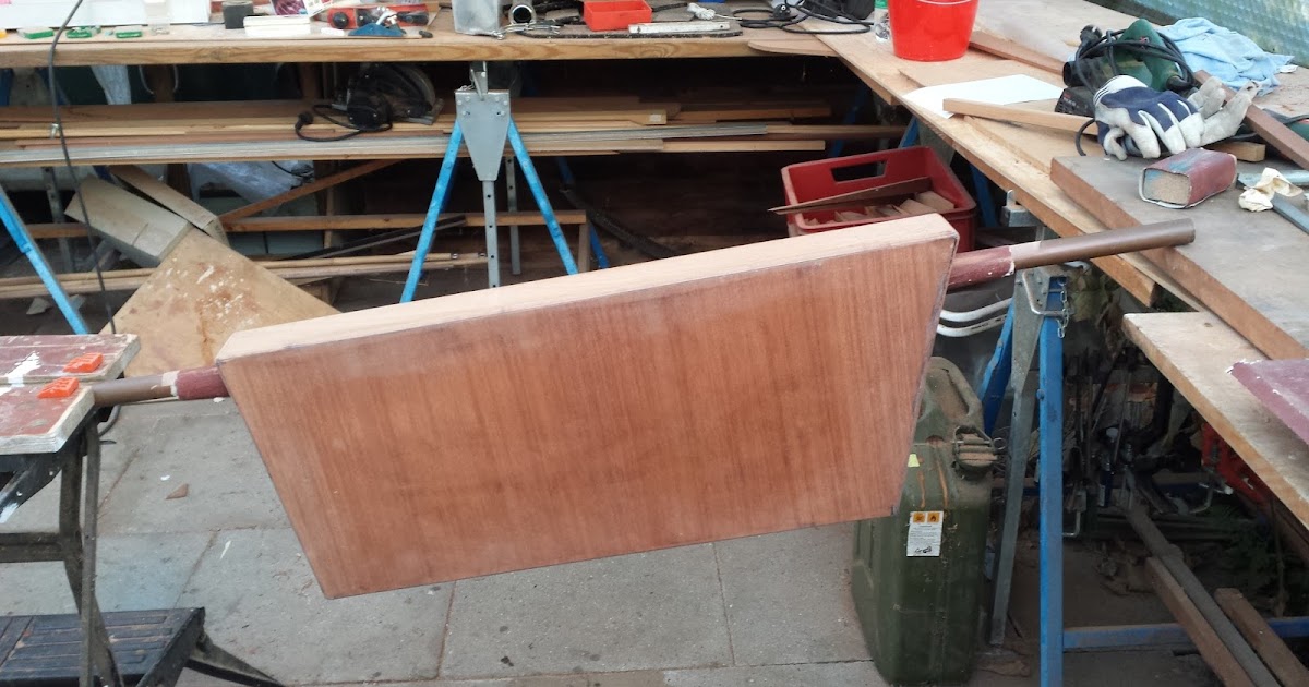 Plywood Boat Building Blog: Rudder Blade Fitted to Rudder Box