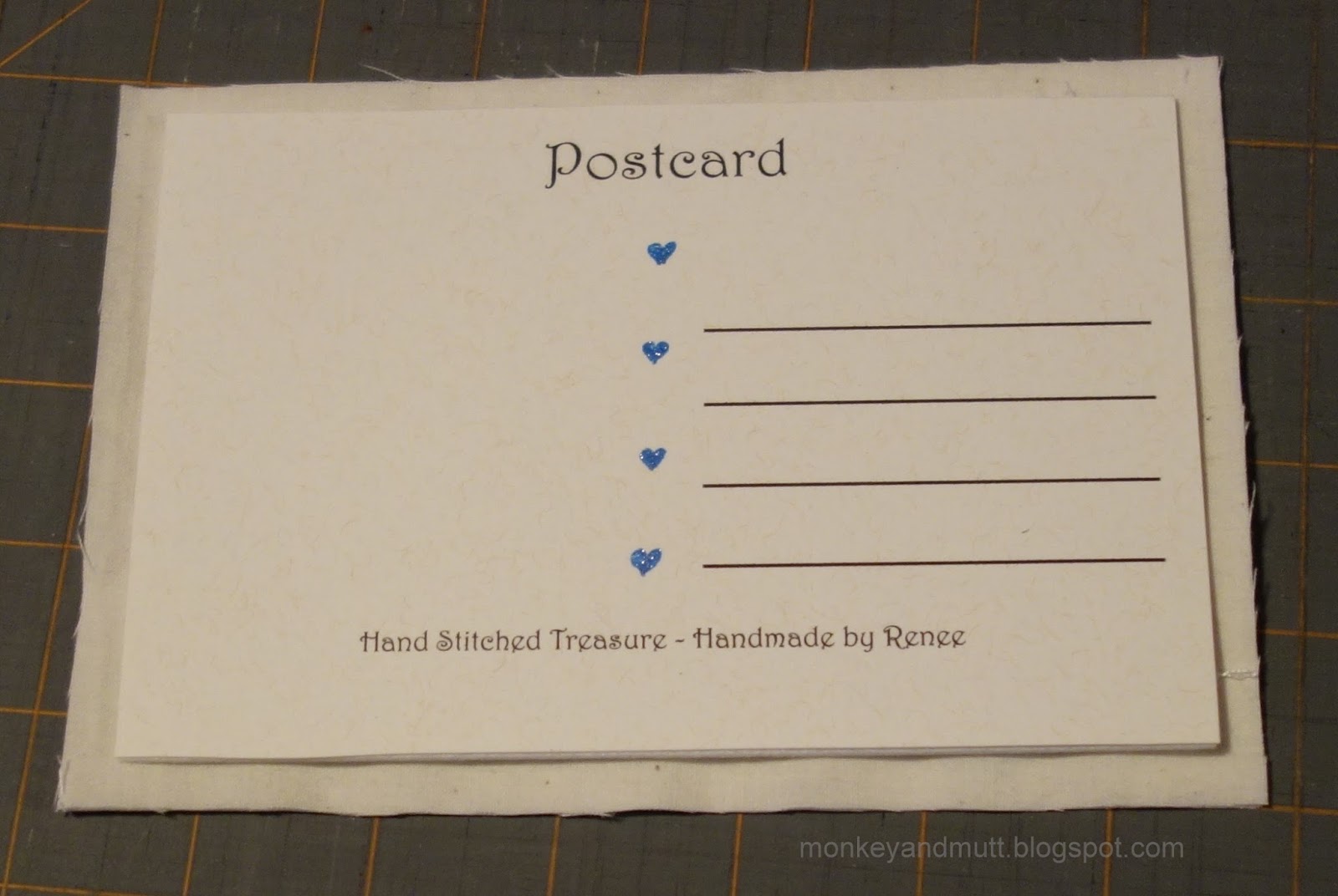 Hand Stitched Treasure: Fabric Postcard Tutorial