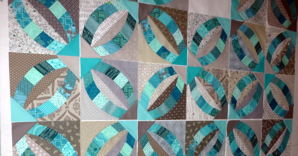 Doodlebugs and Rosebuds Quilts: Turquoise and Gray