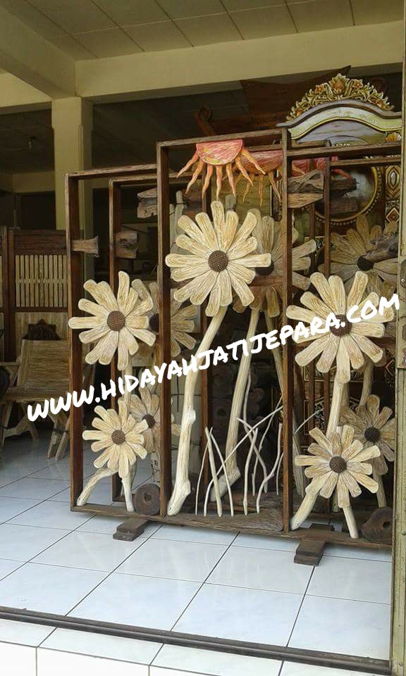 Partisi - Sekat Ruangan Bunga Jati Jepara - Toko Mebel Online HIDAYAH ...