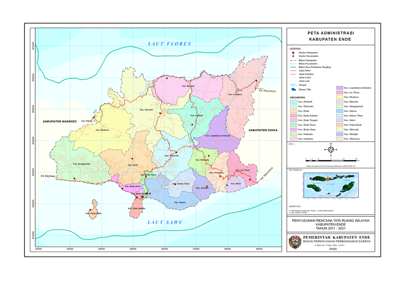 BIDANG PENATAAN RUANG DPU ENDE: PETA ADMINISTRASI KABUPATEN ENDE