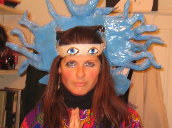 Look at what I just made!: Paper mache Shpongle mask