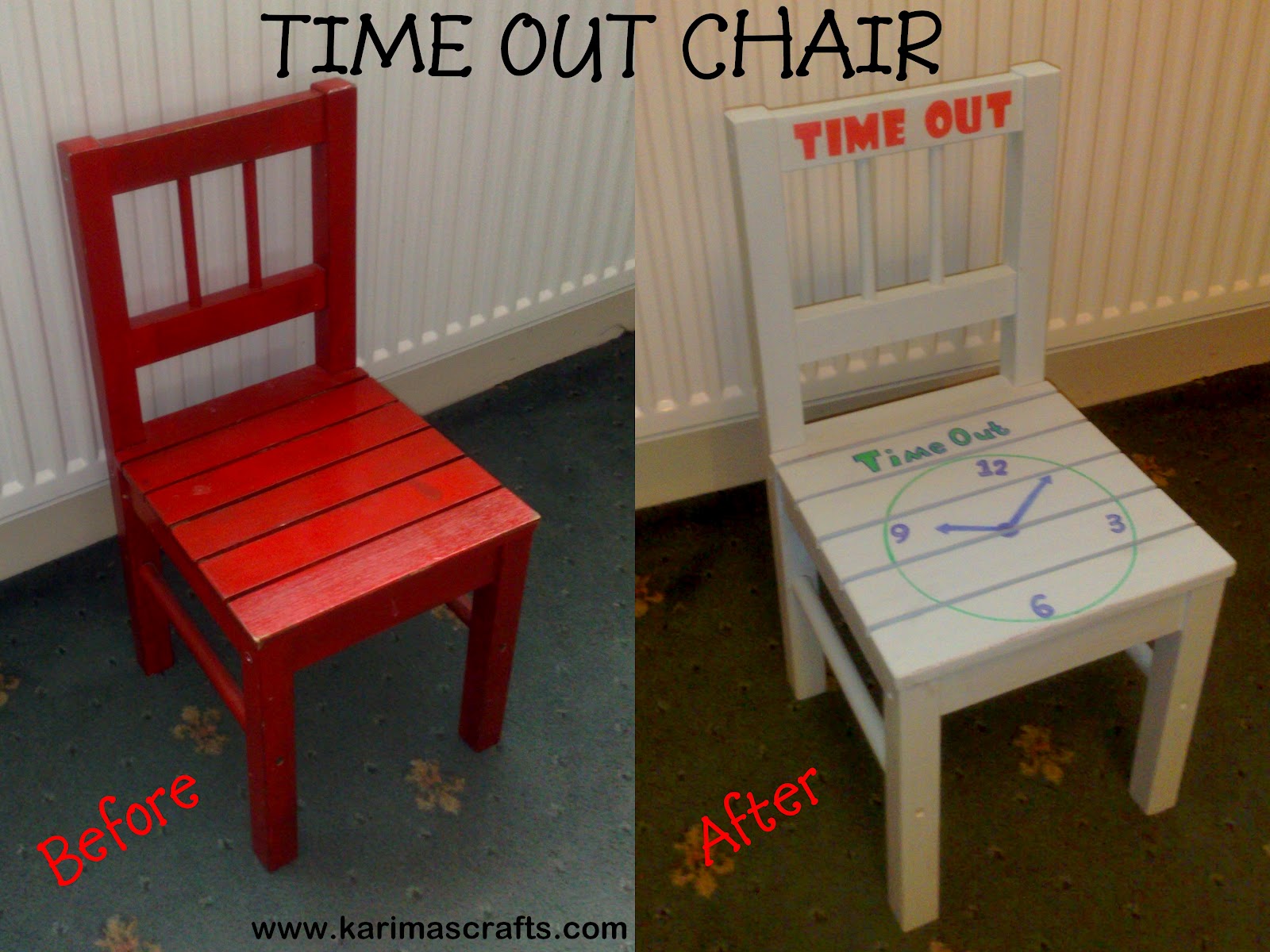 Karima's Crafts: Time Out Chair Tutorial