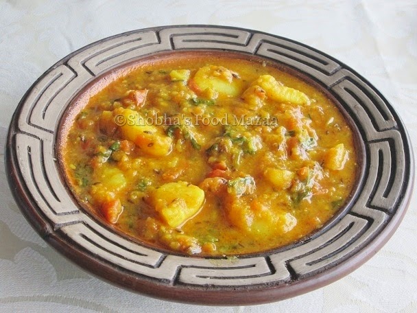 Shobha's Food Mazaa: BATATA RASSA / POTATO CURRY ( Platform Style )
