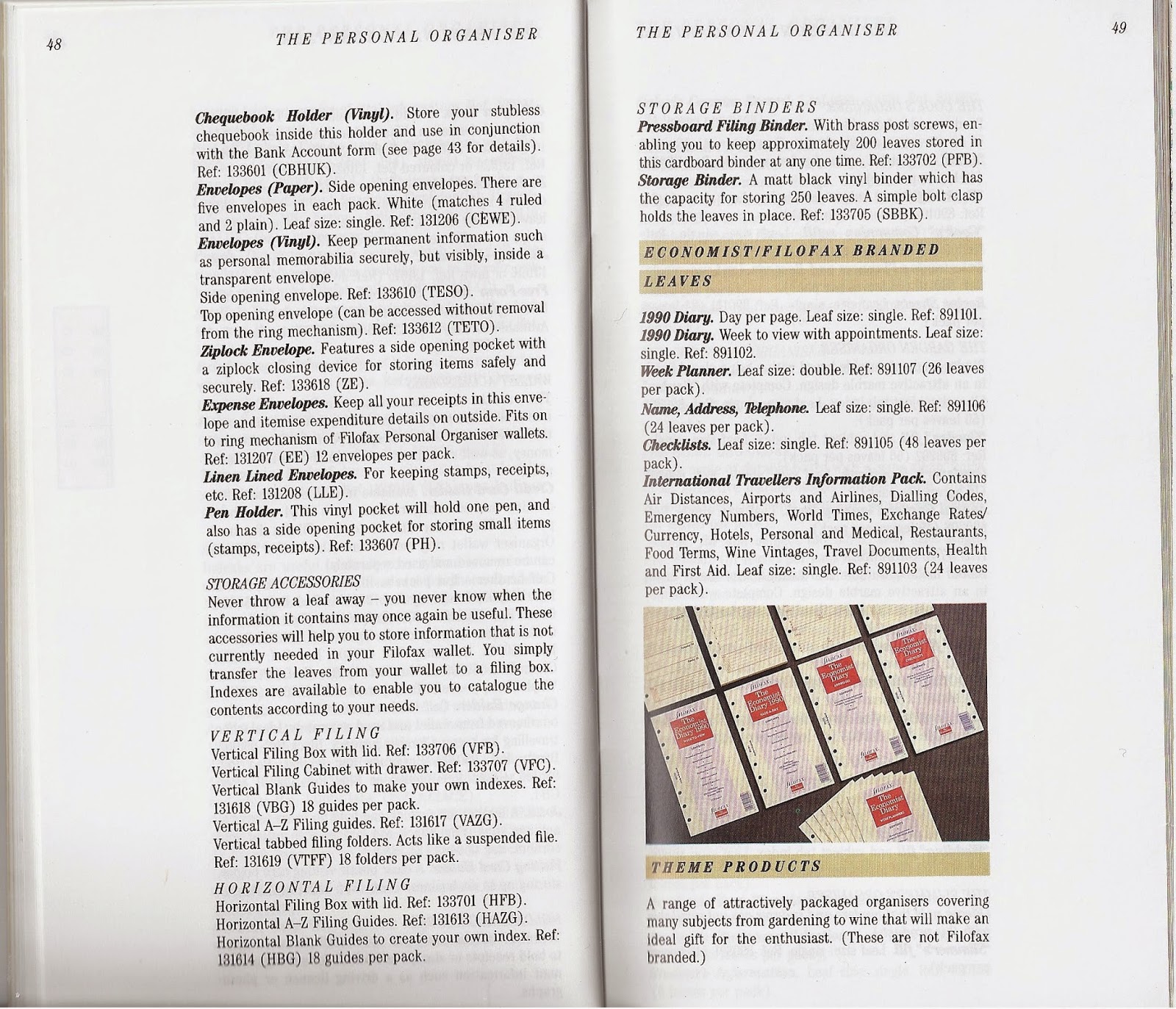 Philofaxy: Filofax Catalogue 1990