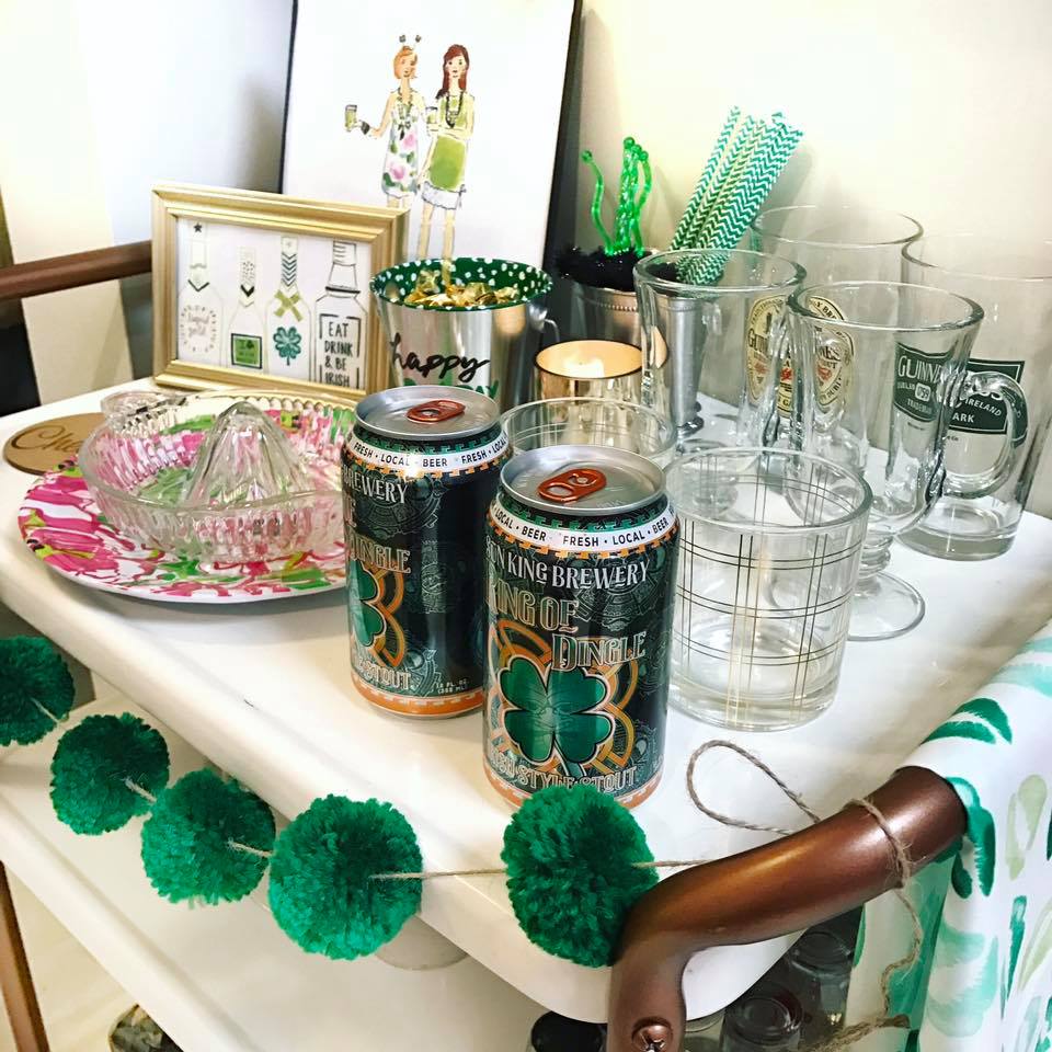 St. Patrick's Day Bar Cart - Curly Sue: an Amanda Condra Designs Blog