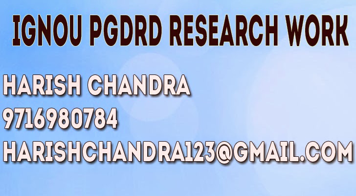IGNOU Post-Graduate Diploma in Rural Development (PGDRD) : 2015