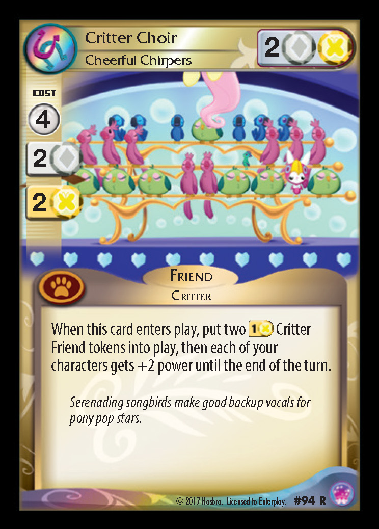MLP Critter Choir, Cheerful Chirpers CCG Cards | MLP Merch