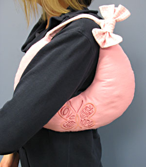 "Go For It" Embroidery: Breast Cancer Comfort Pillow