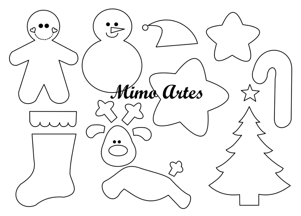 Artes da Domino: Molde Natal