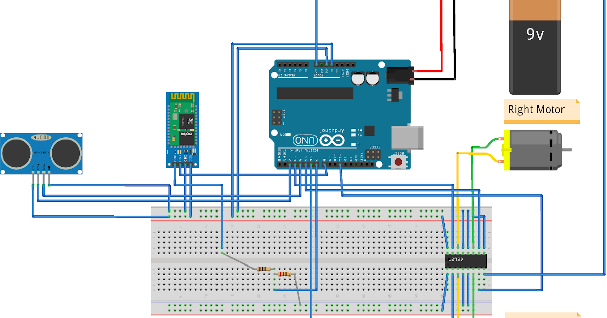 Arduino World: Arduino Bluetooth Controller - Detailed Schematic ...