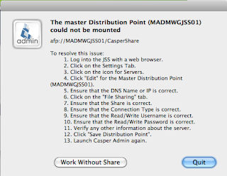 Things we've learned the hard way: Casper Admin Can Not Mount a ...