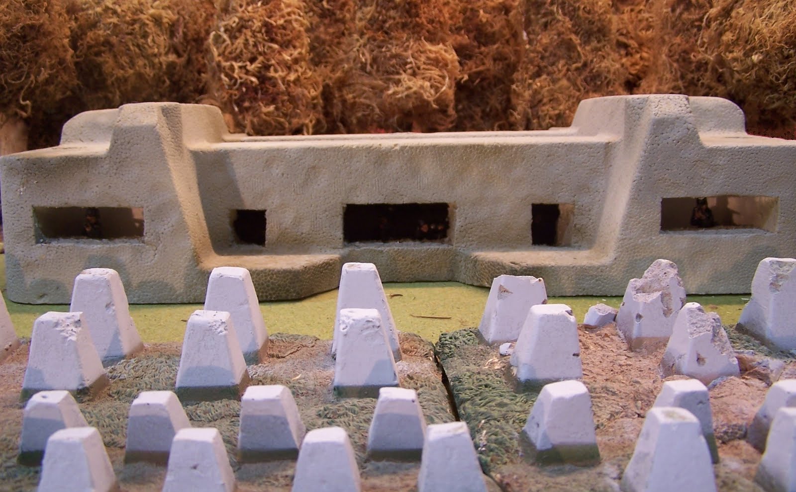 WWII Plastic Toy Soldiers: Bunkers on a budget