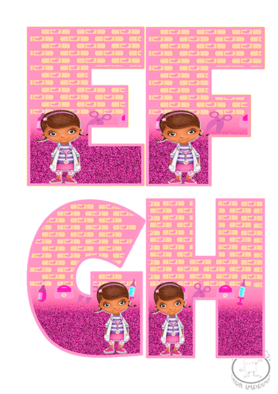 Abecedario de Doctora juguetes para imprimir | Imagenes y dibujos para ...