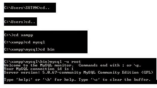 Tutorial Membuat Database MySql dan Xampp di CMD - Belajar code cmd