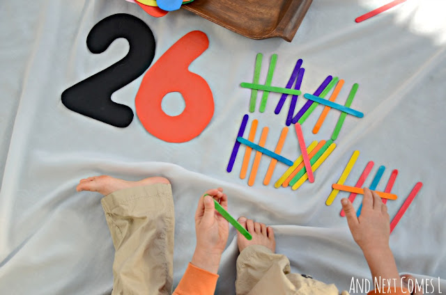 Simple Tally Marks Math Tray for Kids | And Next Comes L - Hyperlexia ...