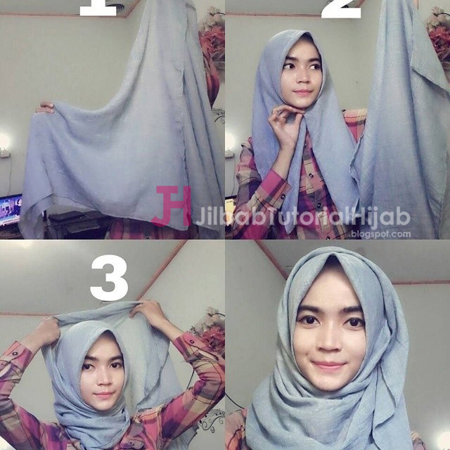 Cara Memakai Jilbab Sederhana Sehari-hari | Jilbab Tutorial Hijab