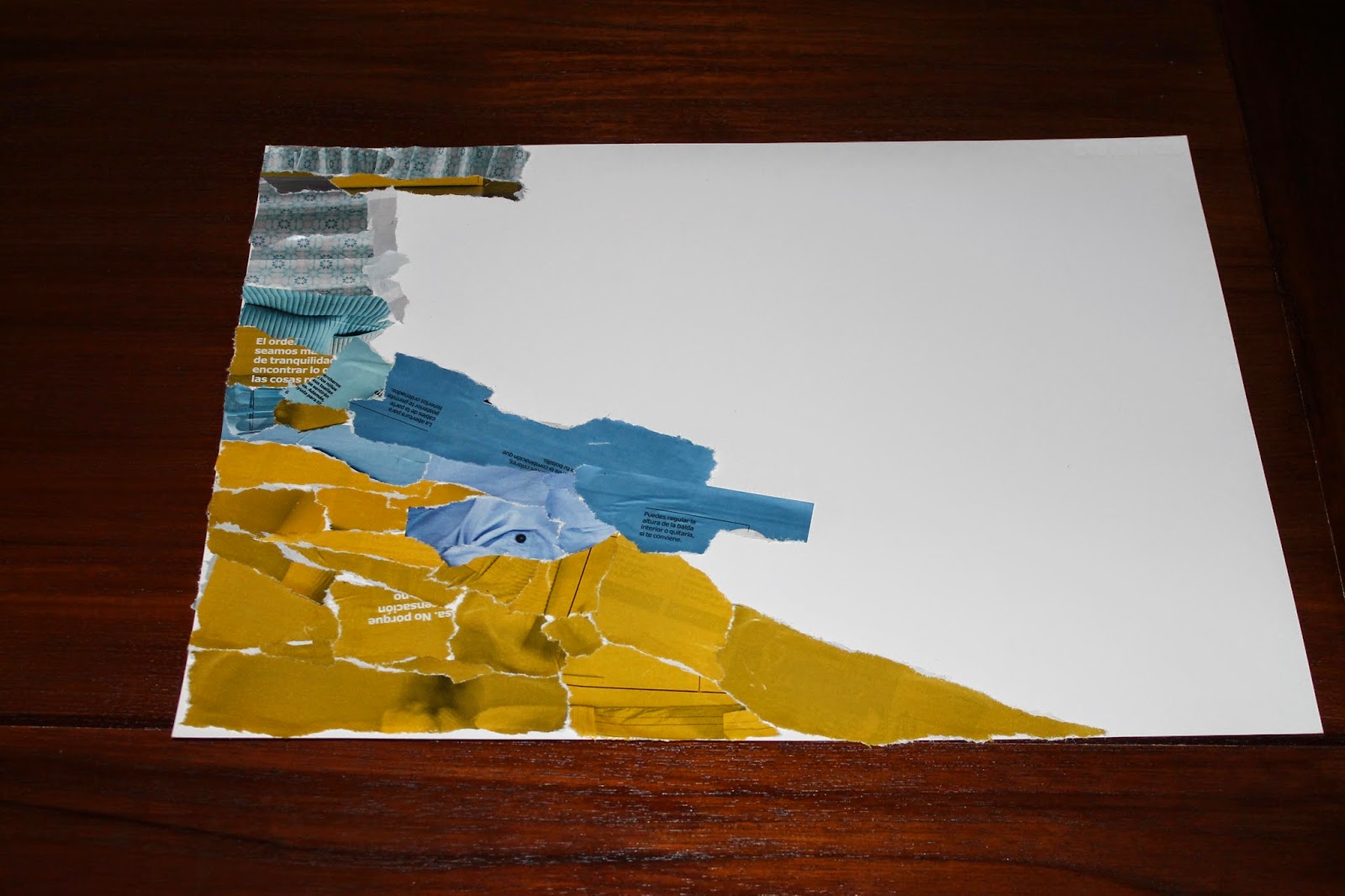 HANDMADE: TAREA 2 - Cuadro papel rasgado