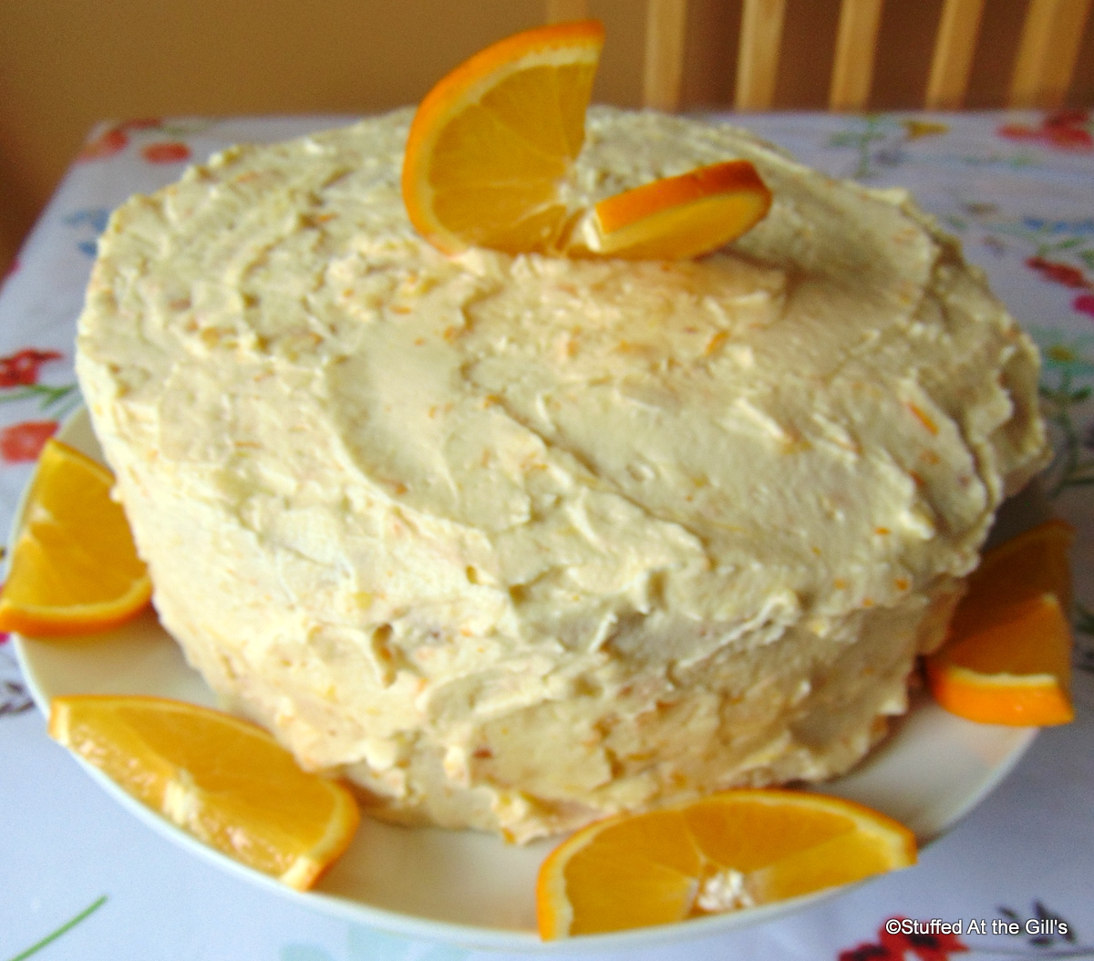 Orange Layer Cake with Whipped Orange Frosting