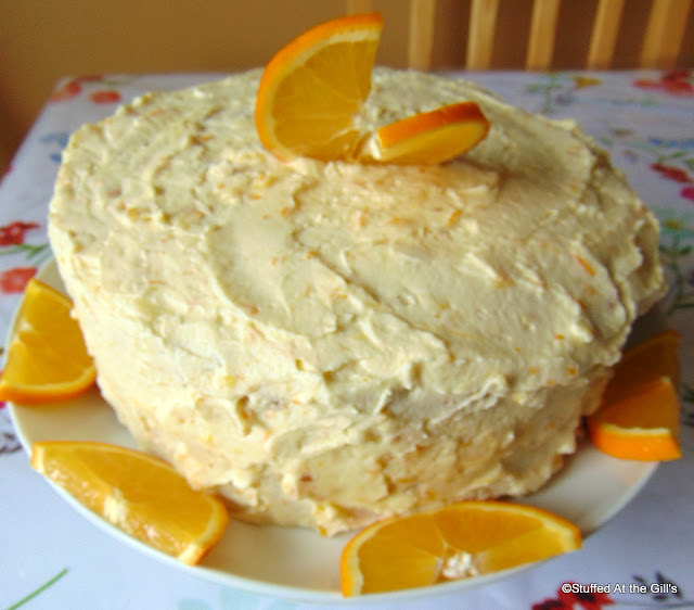 Orange Layer Cake with Whipped Orange Frosting