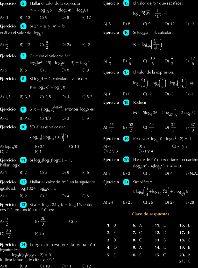 ECUACIONES LOGARITMICAS EJEMPLOS Y EJERCICIOS RESUELTOS