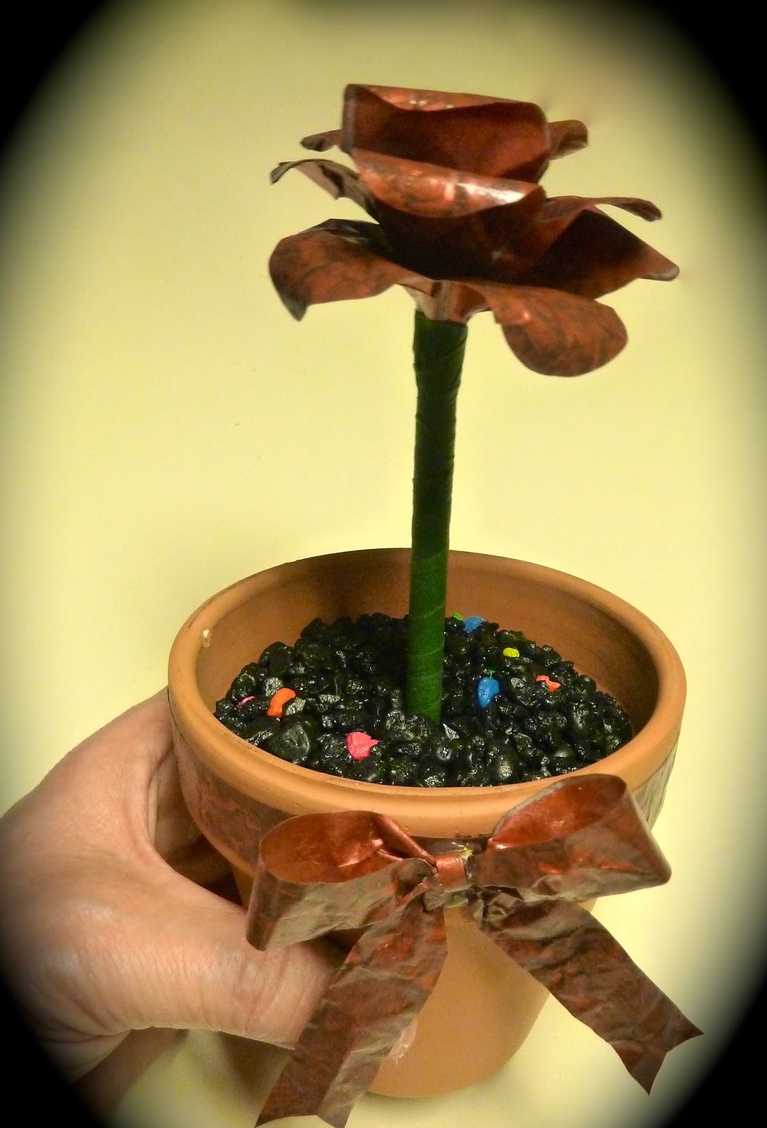 Make it easy crafts: Flowerpot with Bowdabra bow
