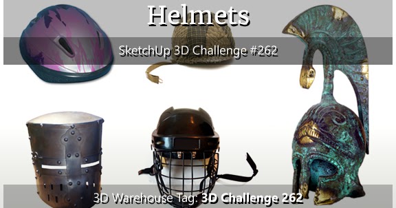 SketchUp 3D Challenge: SketchUp 3D Challenge #262: Helmets