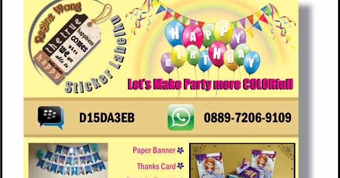 Sticker-Labelku: Label Paket Ultah